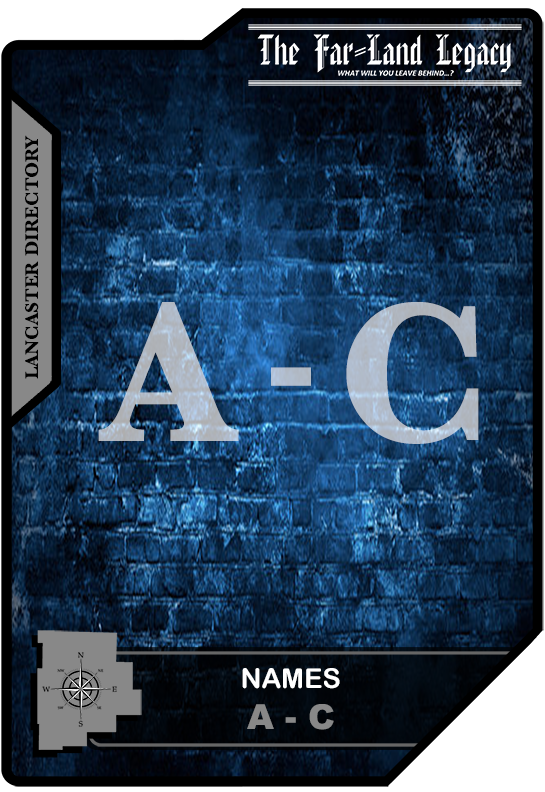 Lancaster Directory W-Z – The Far-Land Legacy